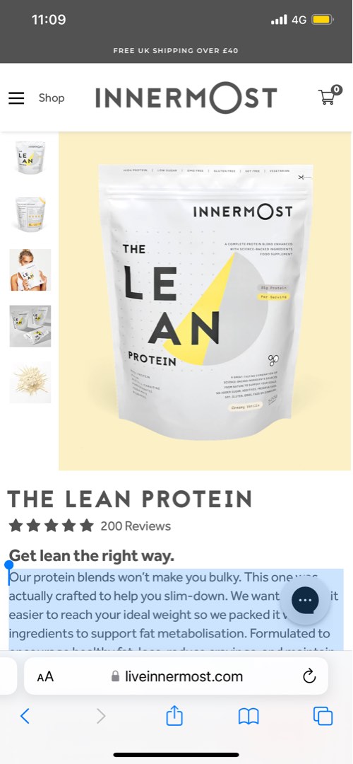 Innermost Lean Protein, Health & Nutrition, Health Supplements, Sports ...