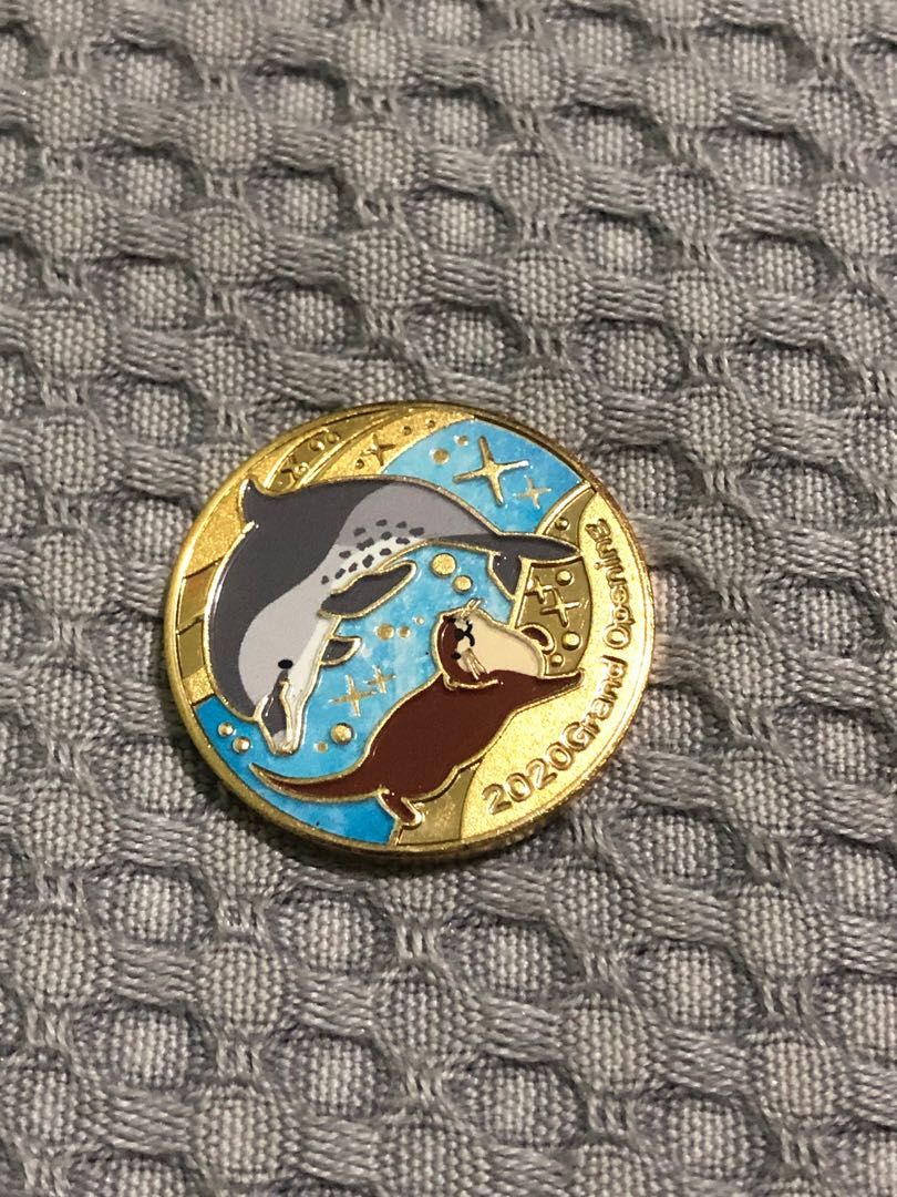 Japanese seaworld grand opening collectible coin, Hobbies & Toys ...