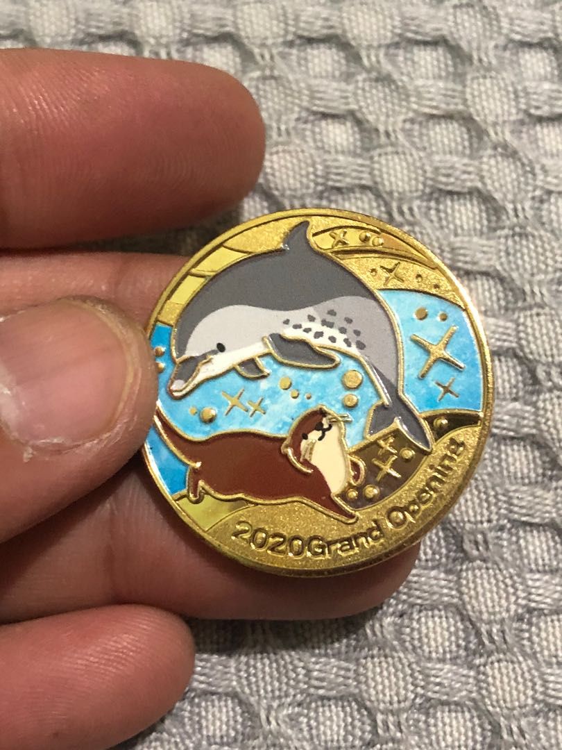 Japanese seaworld grand opening collectible coin, Hobbies & Toys ...