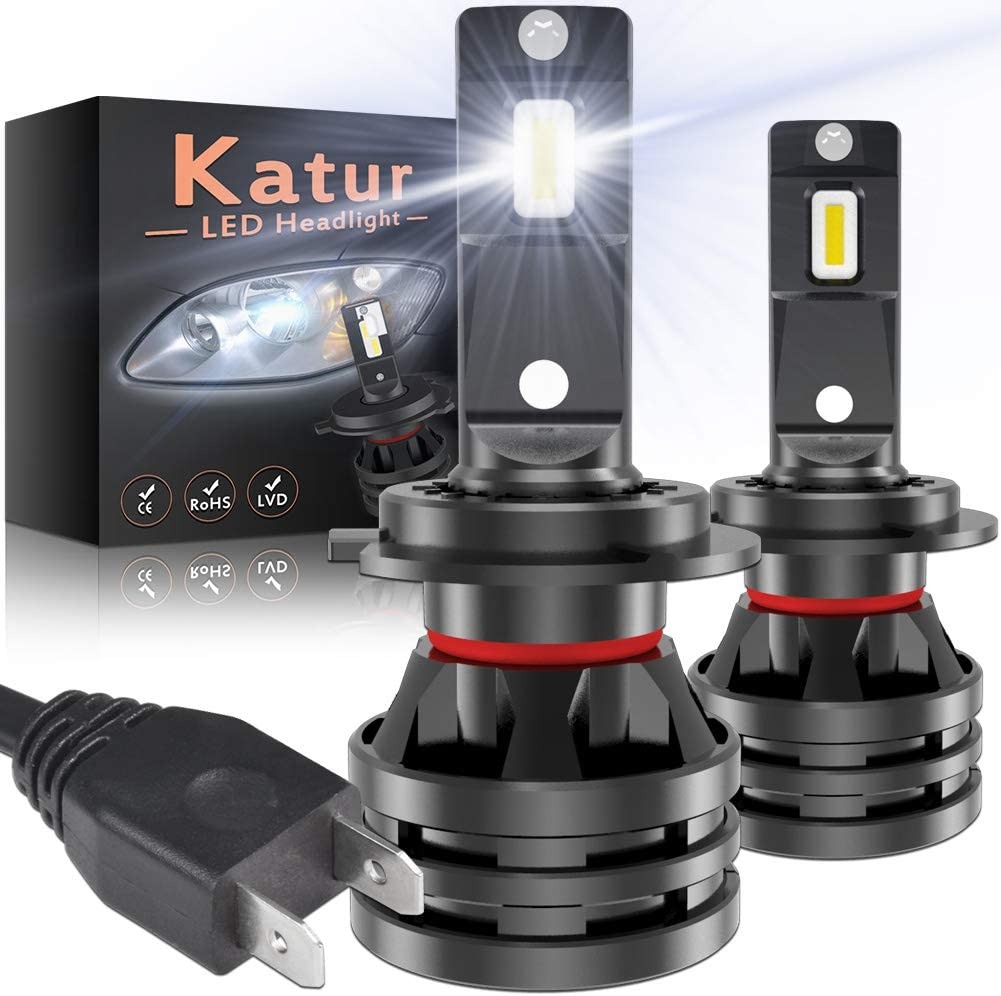 KATUR H7 Led Headlight Bulbs Mini Design Upgraded Chip Extremely Bright ...