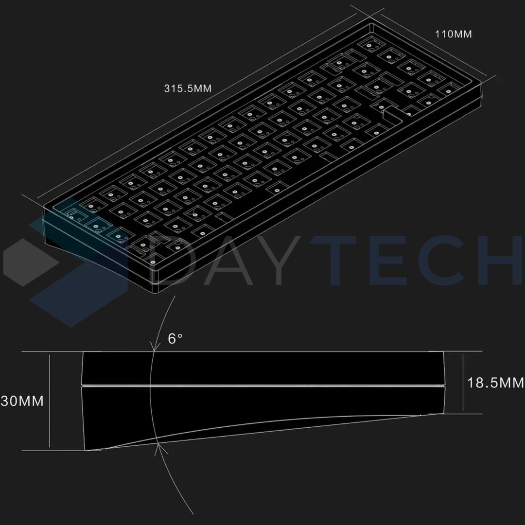 KBD67 Lite R4 Keyboard Kit Hotswap , RGB Bluetooth Mechanical Keyboard ...