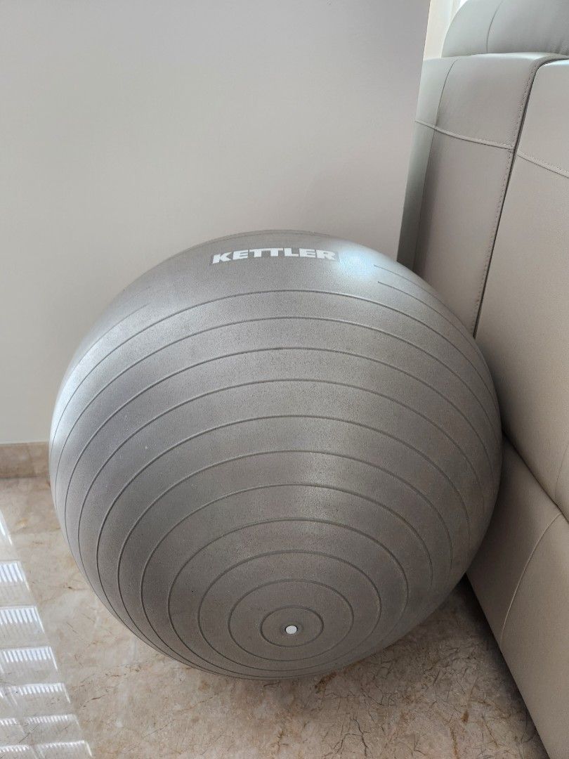 Kettler Exercise Ball 65cm Silver, Sports Equipment, Exercise & Fitness ...