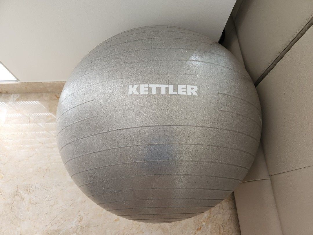 Kettler Exercise Ball 65cm Silver, Sports Equipment, Exercise & Fitness ...