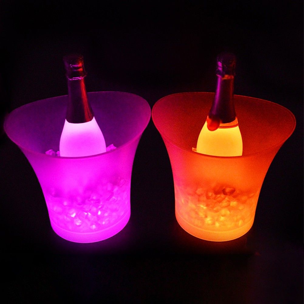 Led glow in the dark ice bucket clubbing disco glowing champagne bucket ...