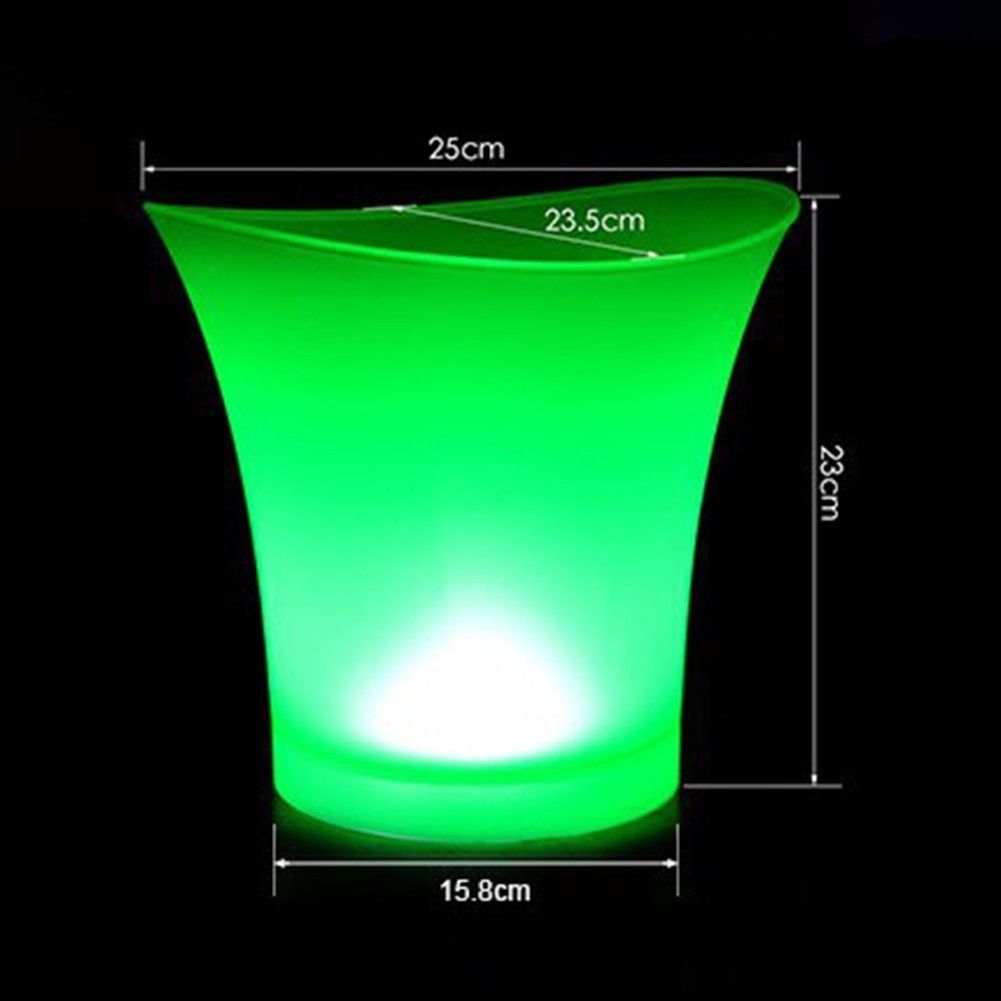 Led glow in the dark ice bucket clubbing disco glowing champagne bucket ...