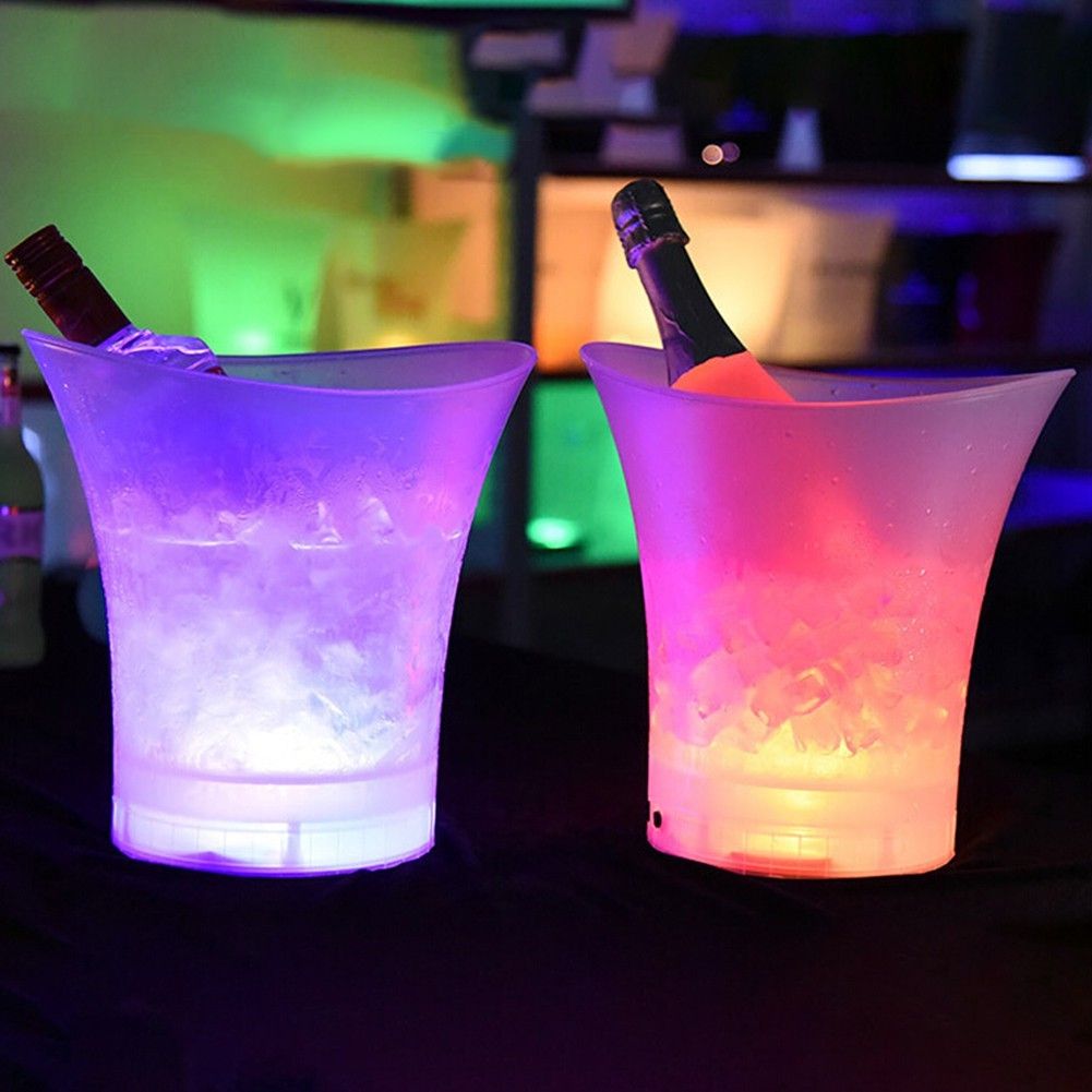 Led glow in the dark ice bucket clubbing disco glowing champagne bucket ...