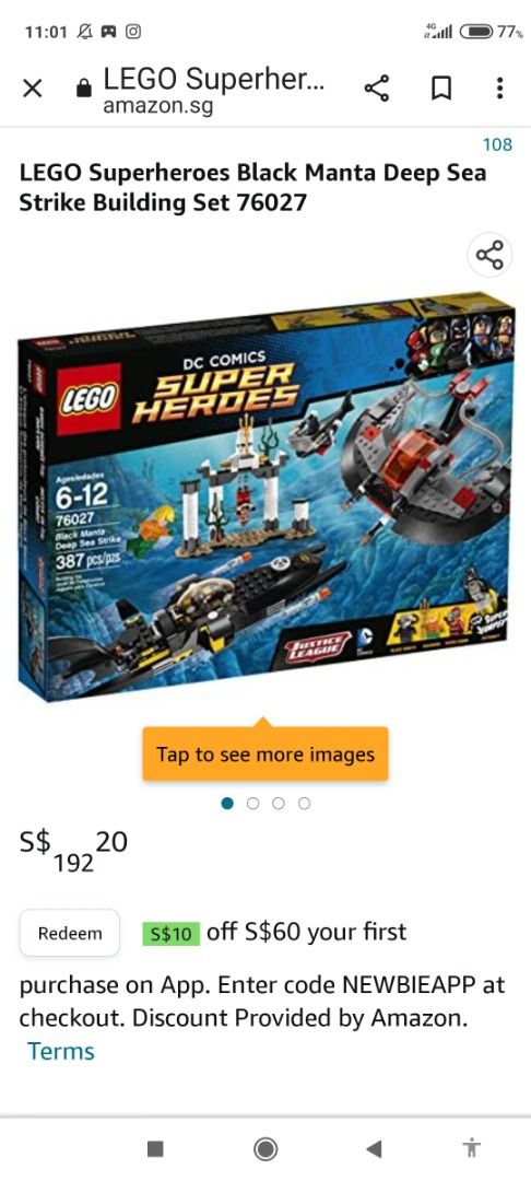 Lego black manta deep sea strike set 76027, Hobbies & Toys, Toys ...