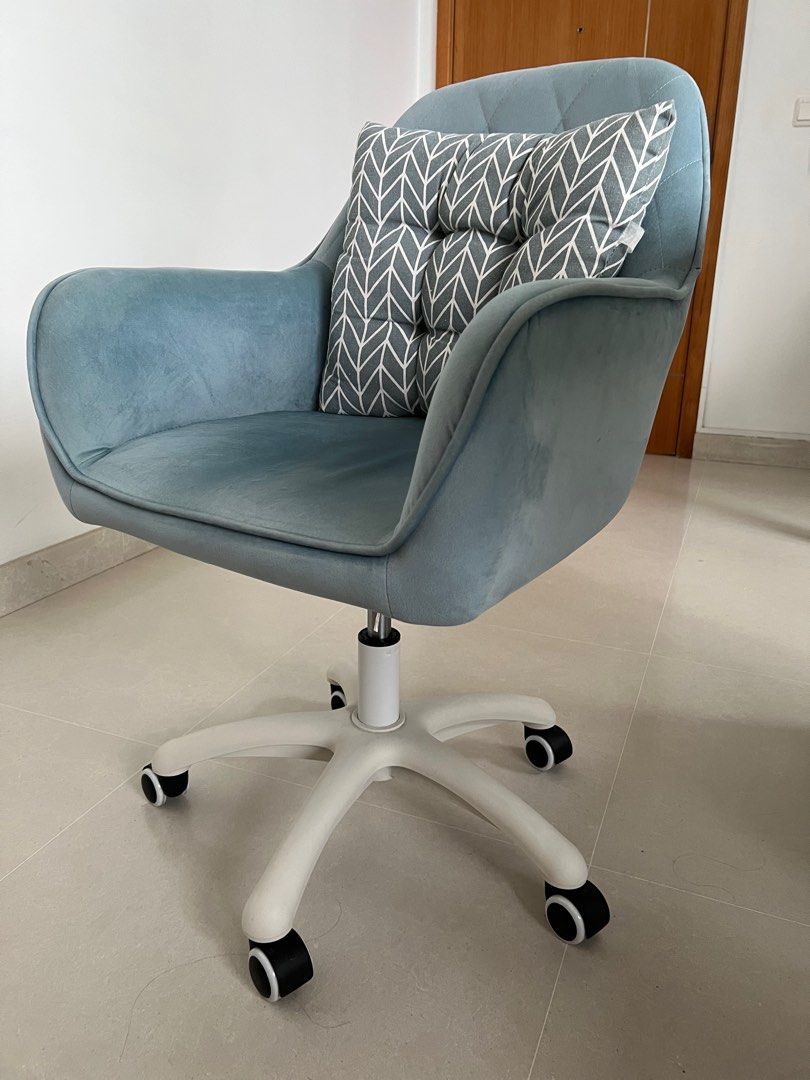 Light blue office chair, Furniture & Home Living, Furniture, Chairs on ...
