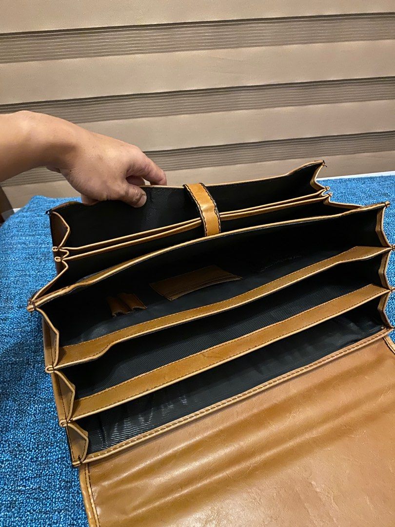 Light Brown Briefcase, Men's Fashion, Bags, Briefcases on Carousell