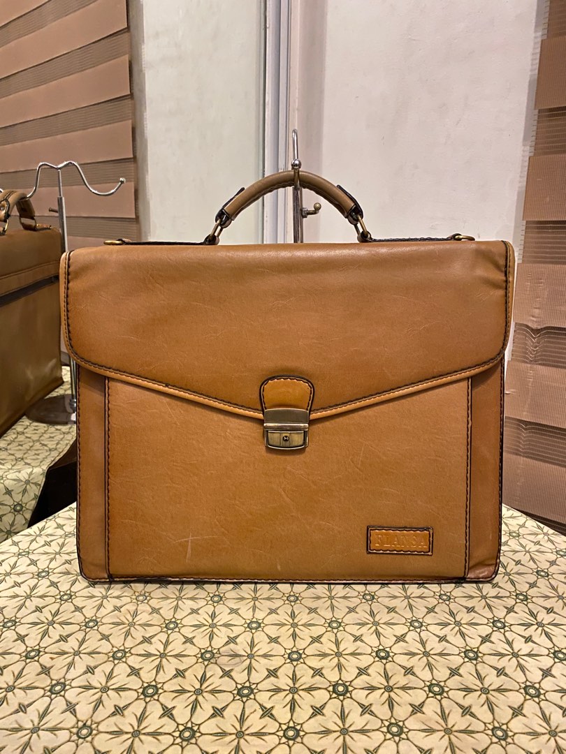 Light Brown Briefcase, Men's Fashion, Bags, Briefcases on Carousell