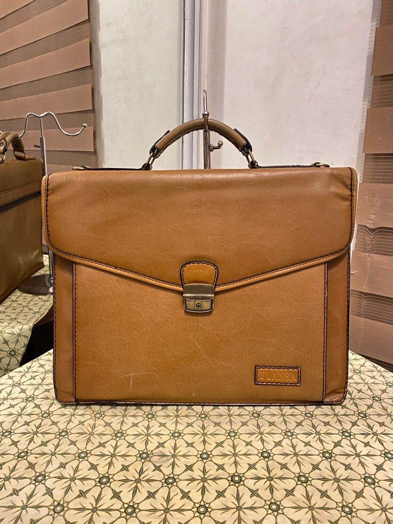 Light Brown Briefcase, Men's Fashion, Bags, Briefcases on Carousell
