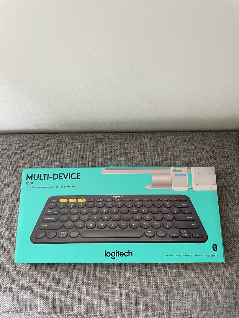 LOGITECH Portable Bluetooth Keyboard (Black) Multi-Device, Computers ...