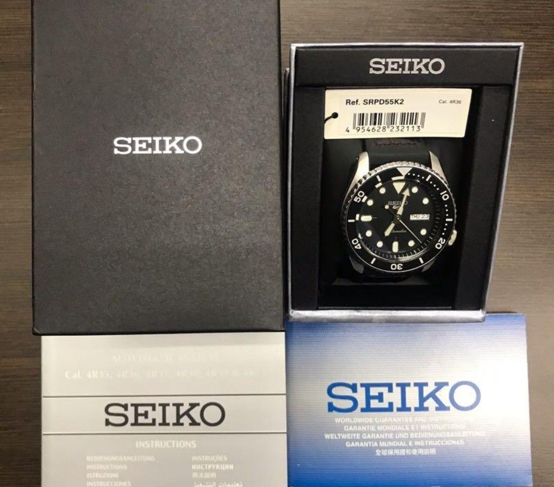 *Lowest Price*Seiko 5 Sports SRPD55K2 Men's Automatic Black Dial Watch ...