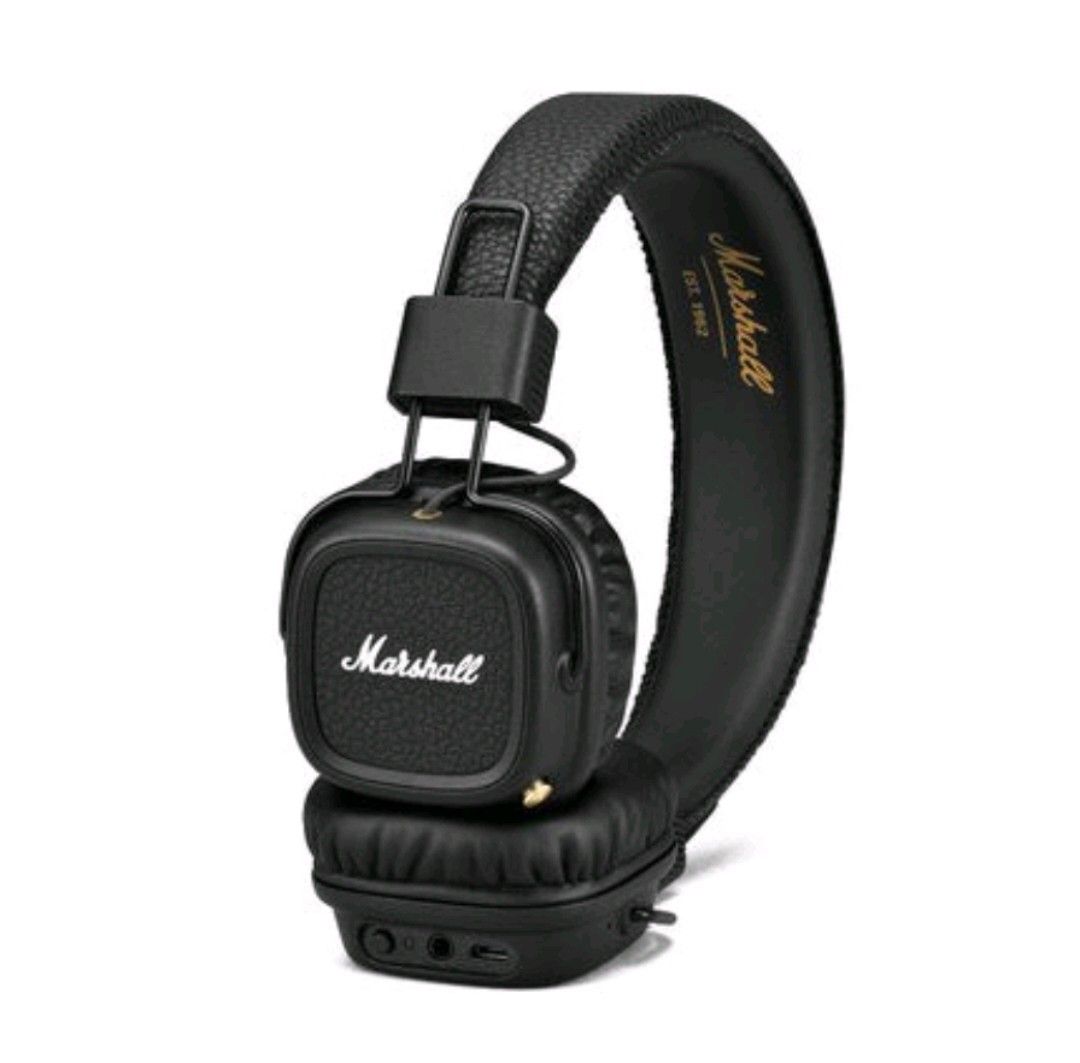 Marshall Major II Bluetooth Wireless On-Ear Headphones With Mic, Audio ...