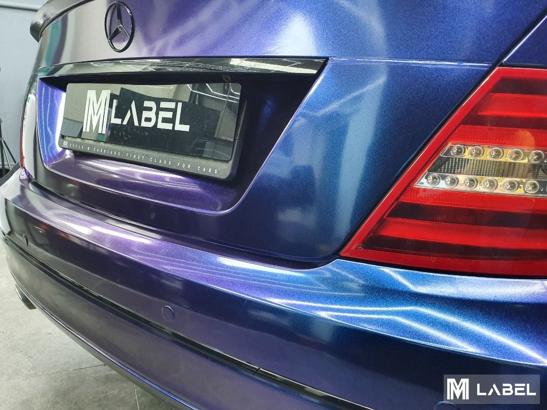 Mercedes Benz W204 Full Vinyl Wrap - Gloss Chameleon Blue Purple, Car ...