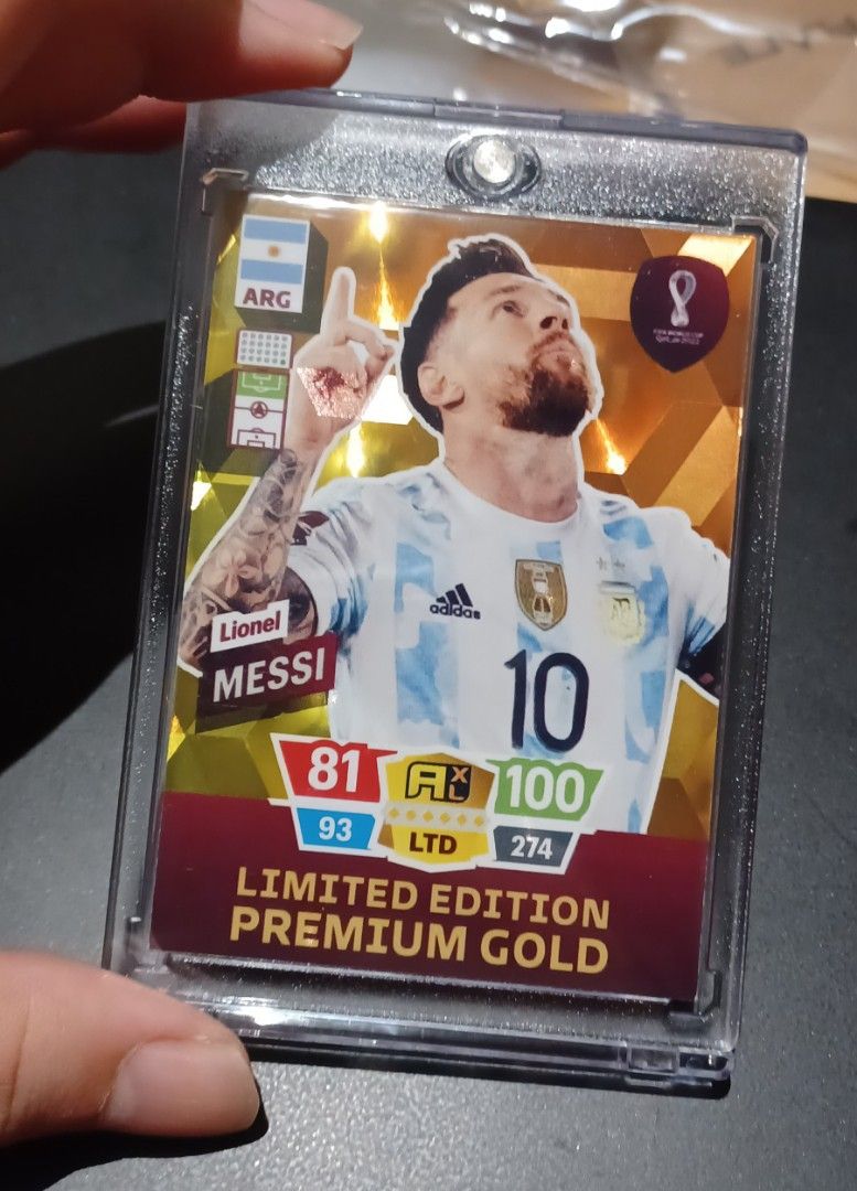 Messi Premium Gold Limited Edition Panini AXL Qatar World Cup, Hobbies ...