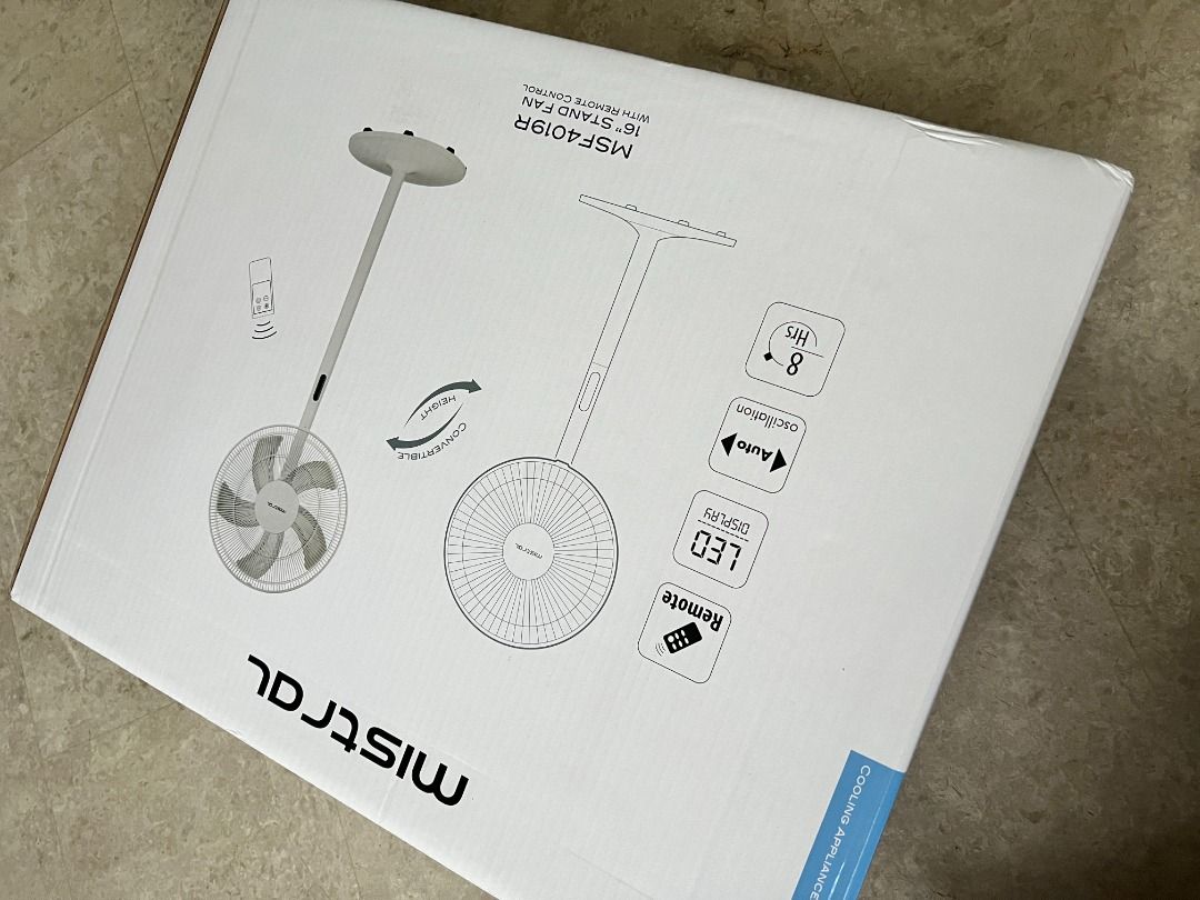 Mistral Table Fan with remote - 16 inches, TV & Home Appliances, Other ...
