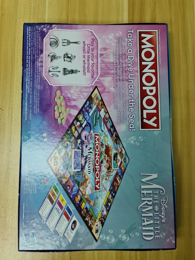Monopoly Little Mermaid Board game, Hobbies & Toys, Toys & Games on ...