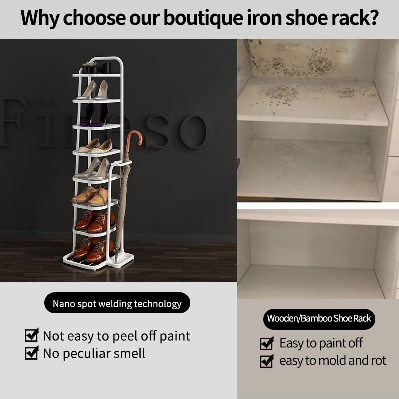 Multi-layershoe rack 3/5/7/8layer Enhanced Edition iron shoe storage ...