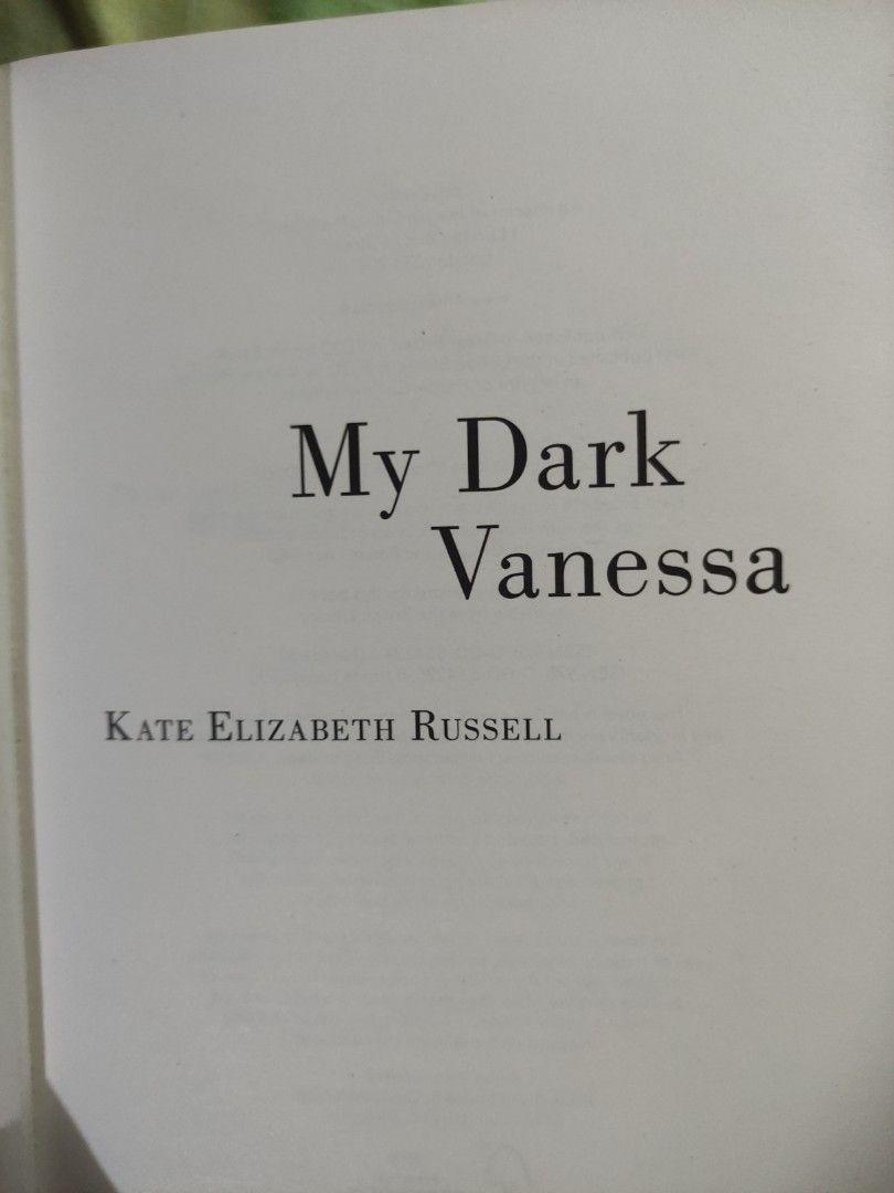 My Dark Vanessa By Kate Elizabeth Russell, Hobbies & Toys, Books ...