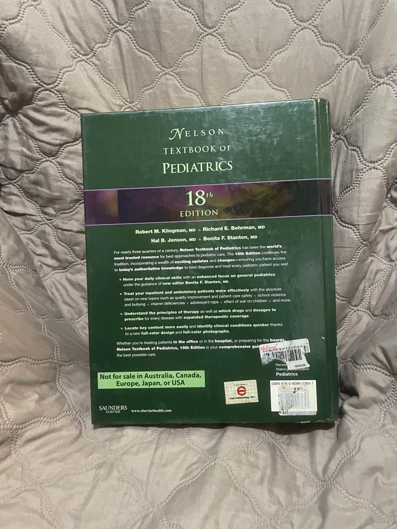 Nelson Textbook of Pediatrics, Hardbound (18th Edition), Hobbies & Toys ...