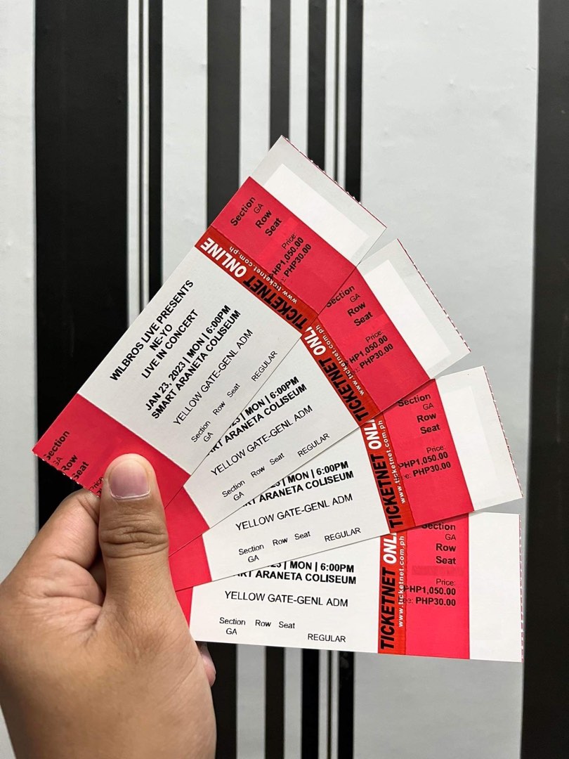 Ne-Yo Concert Tickets, Tickets & Vouchers, Event Tickets on Carousell