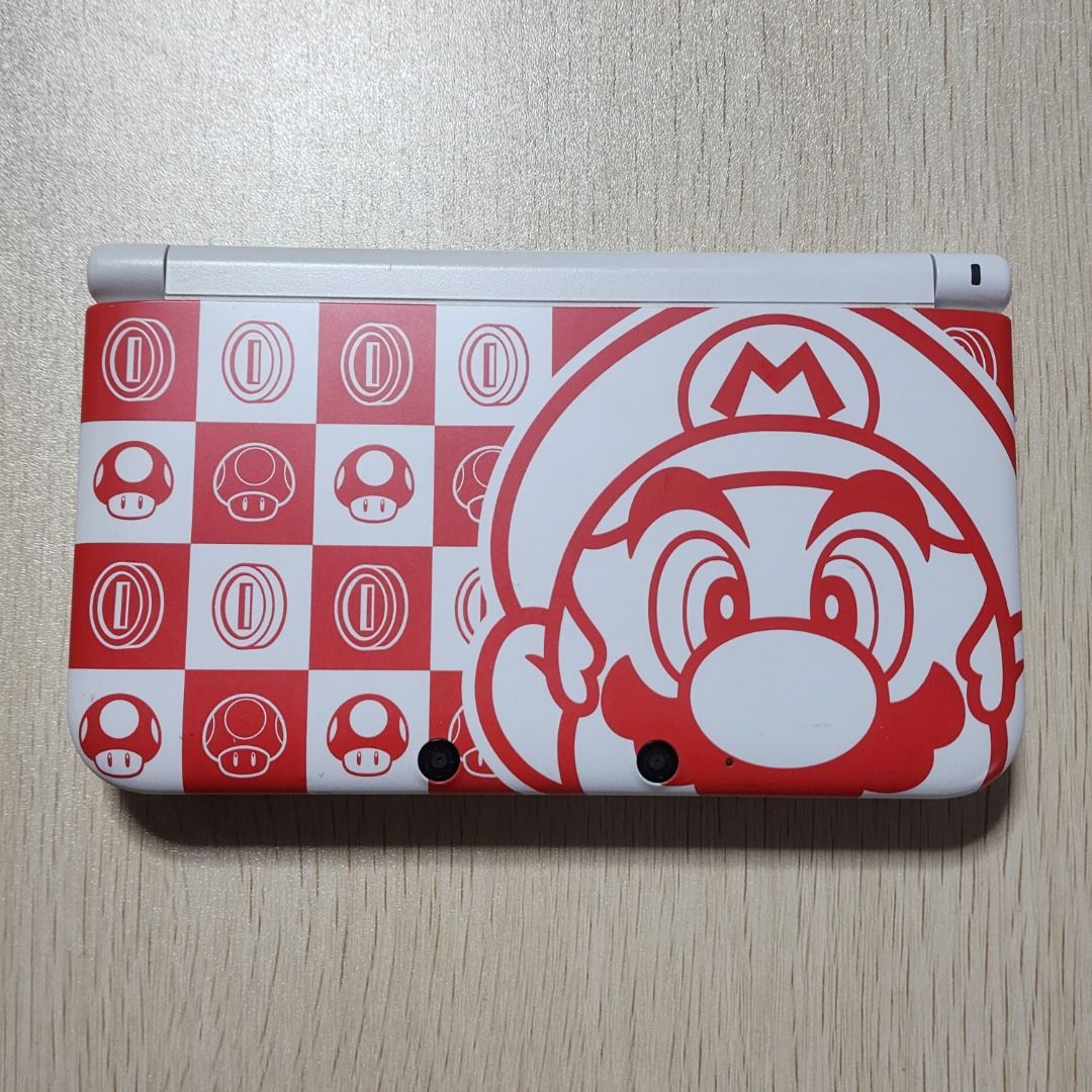 Nintendo 3DS XL Mario White Limited Edition (Modded with Luma, Godmode9 ...