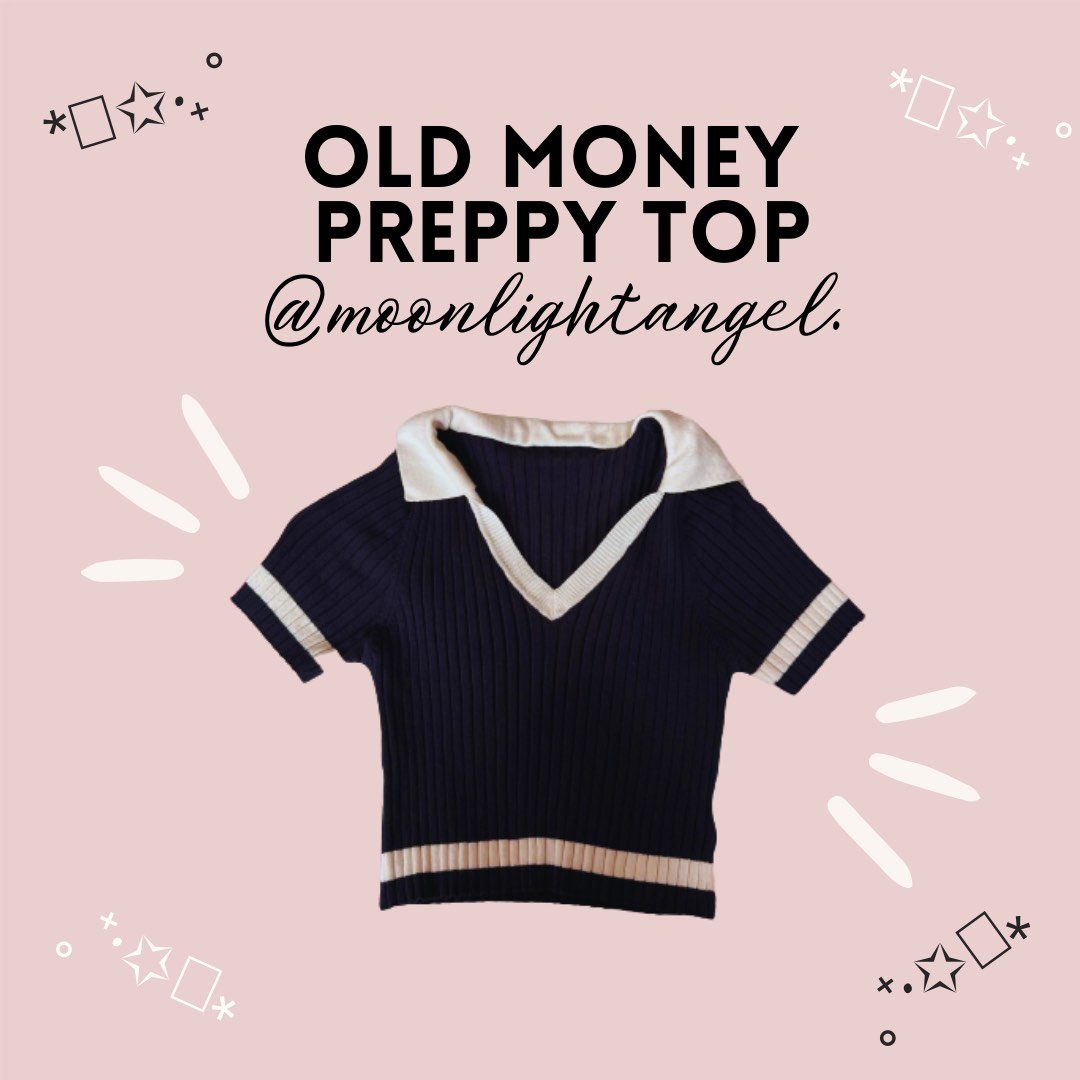 Old Money Preppy Top, Women's Fashion, Tops, Shirts on Carousell