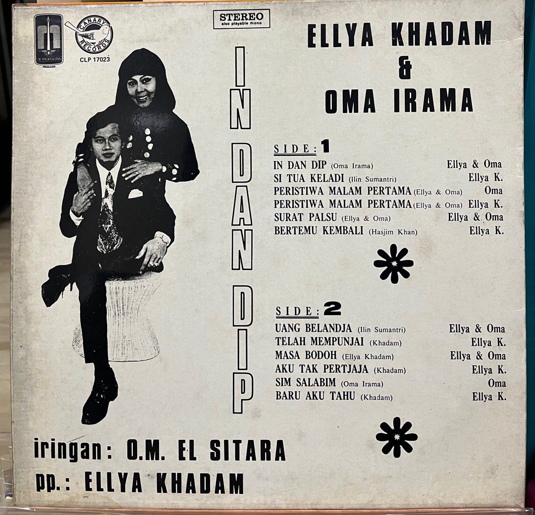 Oma Irama & Ellya Khadam Lp, Hobbies & Toys, Music & Media, Vinyls on Carousell