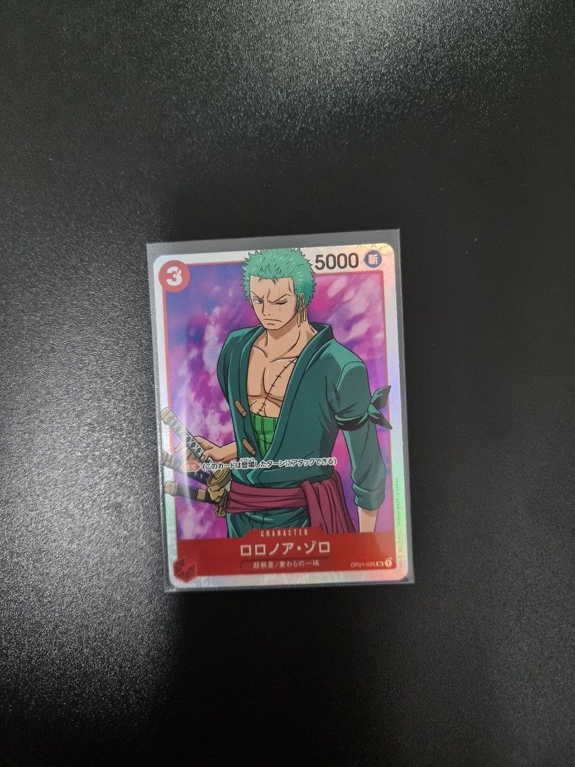 OP-01 Zoro SR one piece card TCG, Hobbies & Toys, Toys & Games on Carousell