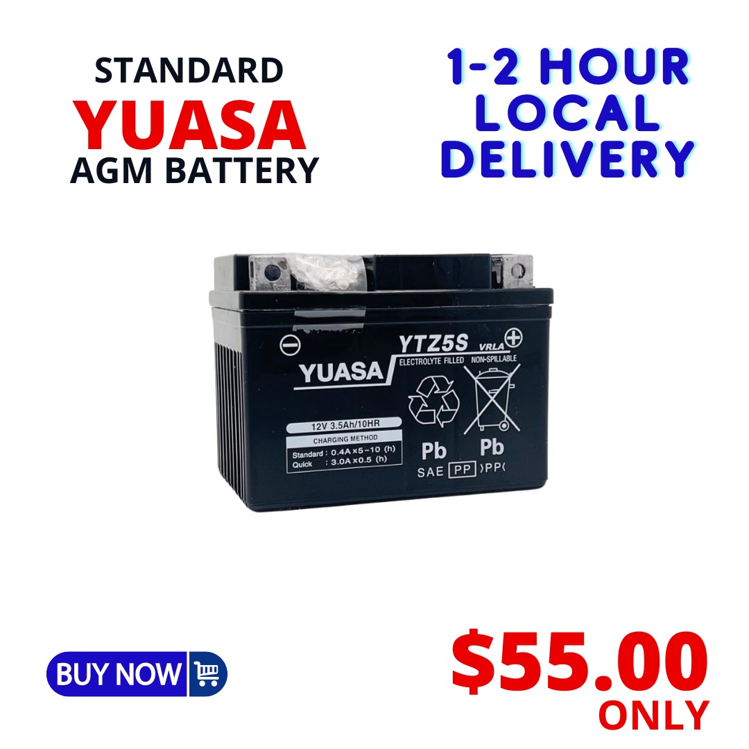 Original Yuasa YTZ5S AGM Battery for Yamaha Sniper LC R15 , other ...