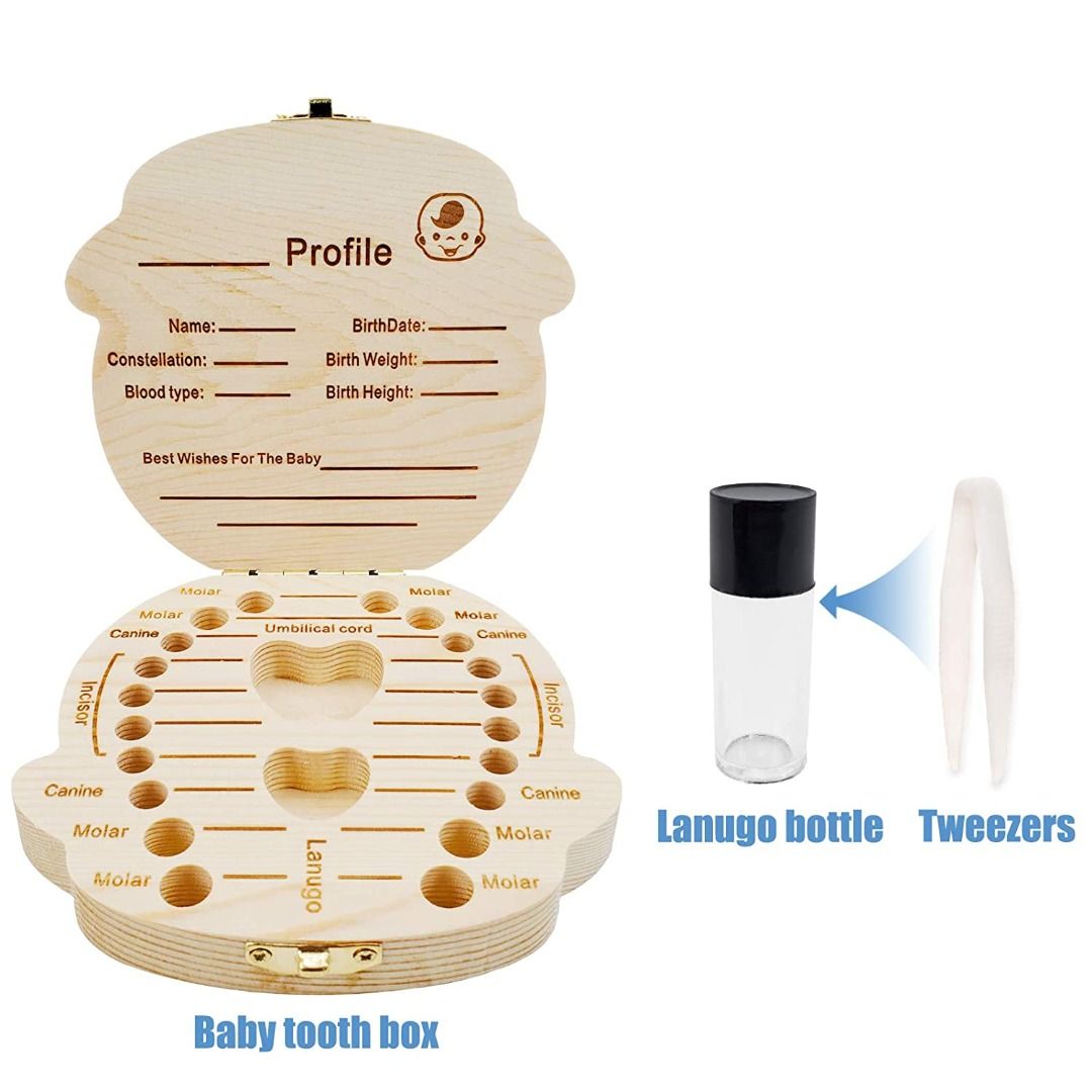 PAMBO Baby Boy Tooth Fairy Box Baby Tooth Box Collection Milk Teeth ...