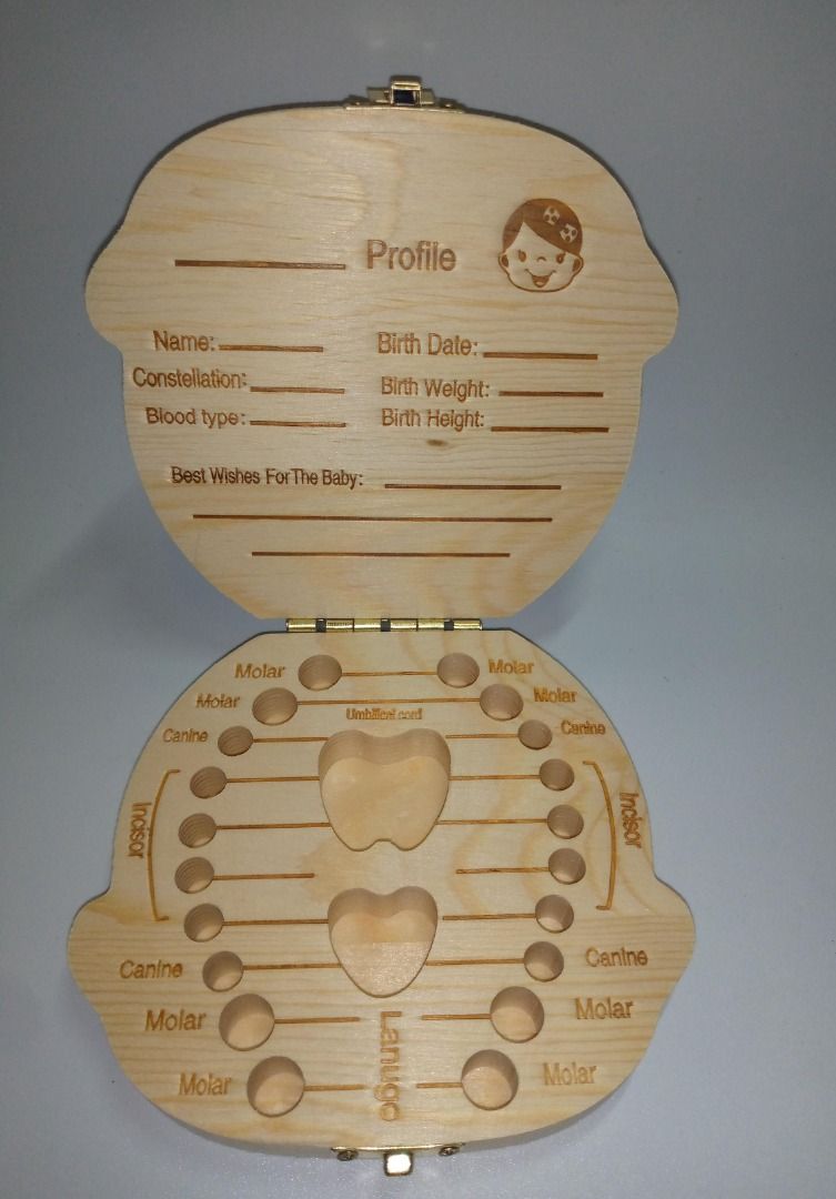 PAMBO Baby Boy Tooth Fairy Box Baby Tooth Box Collection Milk Teeth ...
