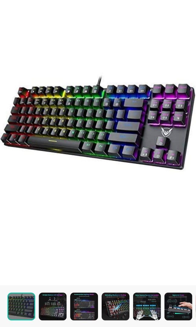 PC244A Mechanical Gaming Keyboard With Blue Switches-Black, Computers ...