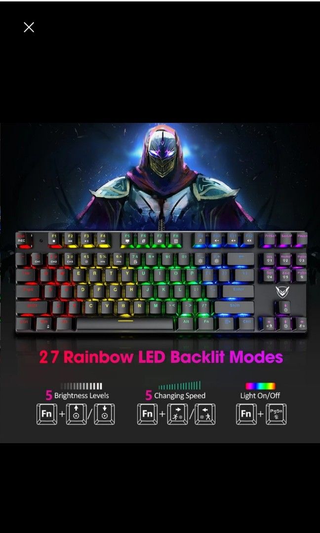 PC244A Mechanical Gaming Keyboard With Blue Switches-Black, Computers ...