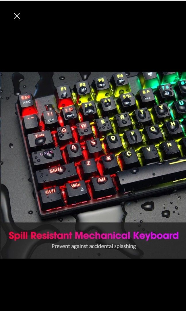 PC244A Mechanical Gaming Keyboard With Blue Switches-Black, Computers ...