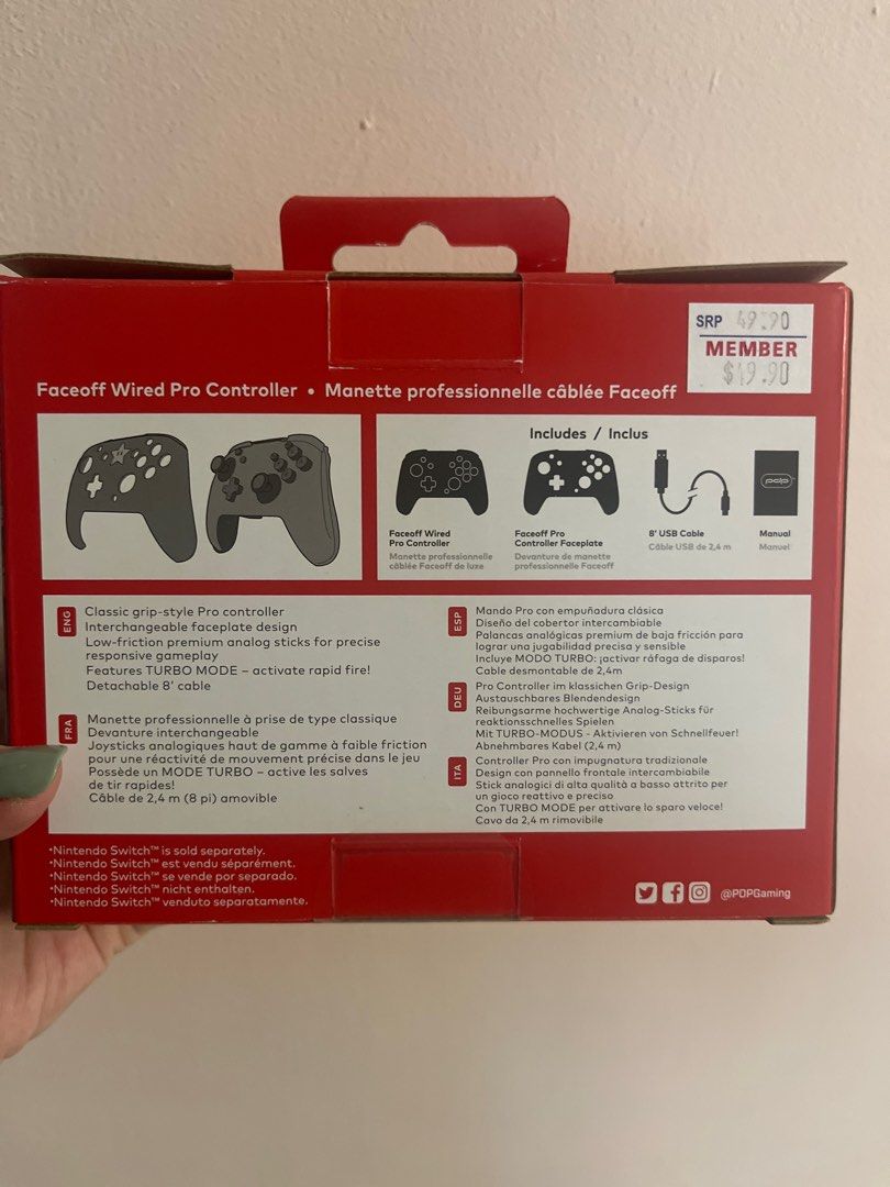 PDP - Faceoff Wired Pro Controller - Super Mario Star Edition (Nintendo ...