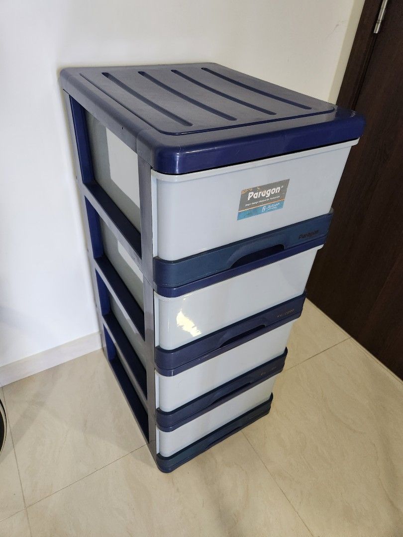 Plastic drawera 4-tiers, Furniture & Home Living, Home Improvement ...