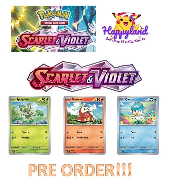(P.O) Pokemon TCG Scarlet & Violet SV01 Booster Boxes / Elite Trainer ...