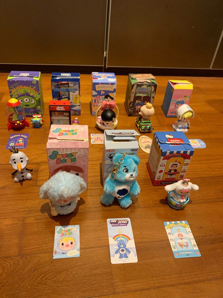 Pop Mart Olaf, Sweet Bean Animal, Care Bears Grumpy, Pucky Sanrio ...
