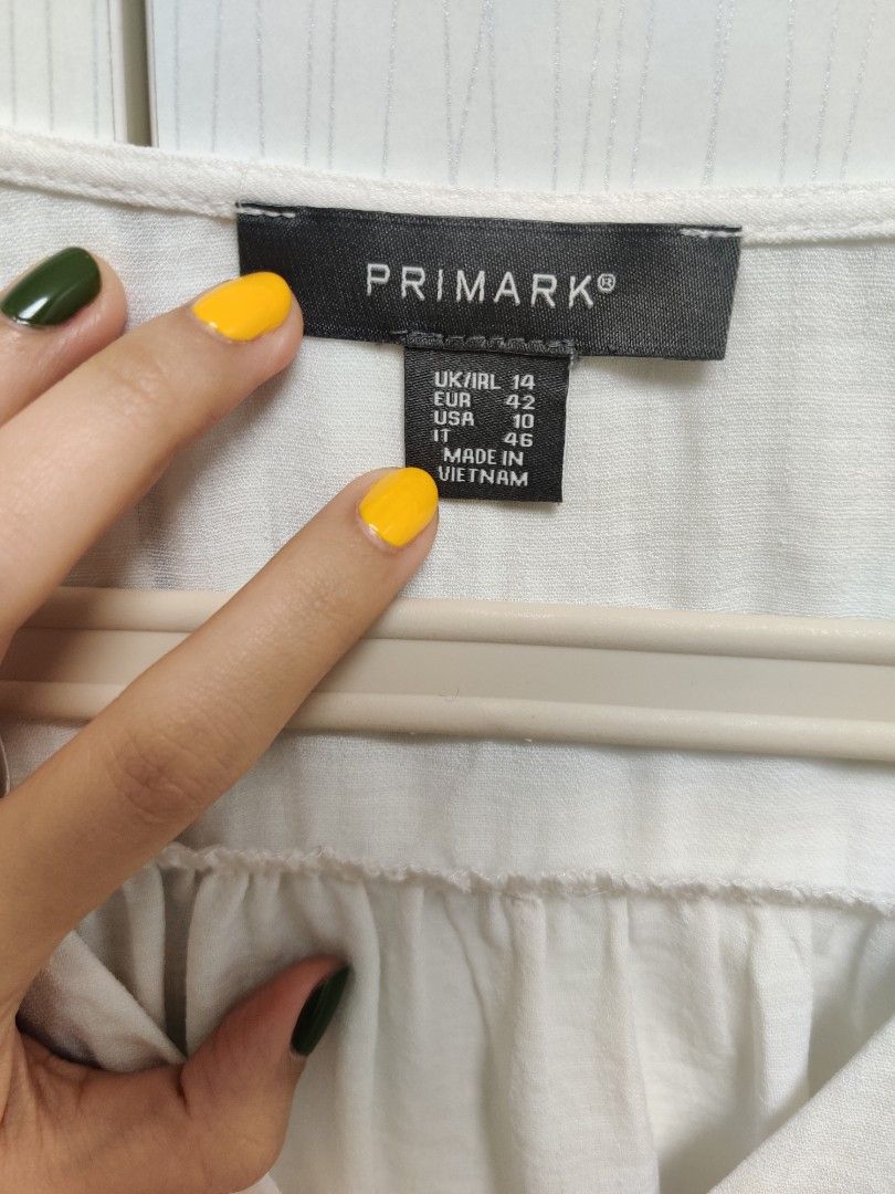 Primark White Blouse, Women's Fashion, Tops, Blouses on Carousell