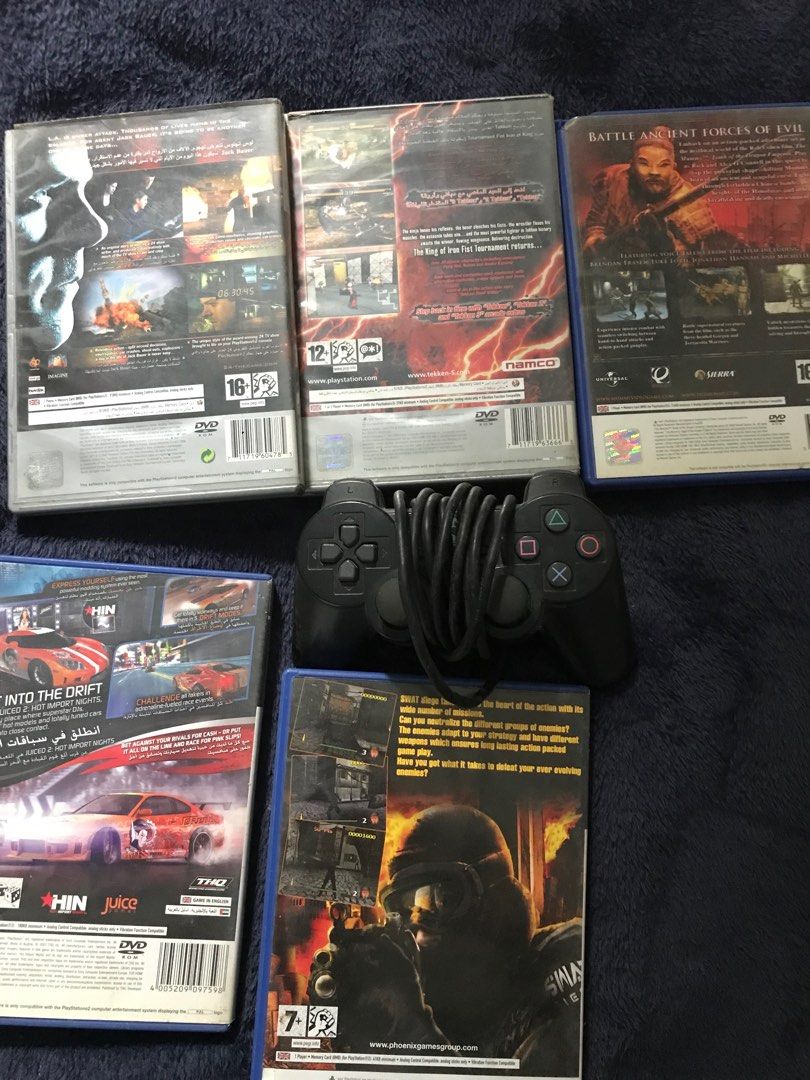 PS2 set with 5 games, Video Gaming, Video Games, PlayStation on Carousell
