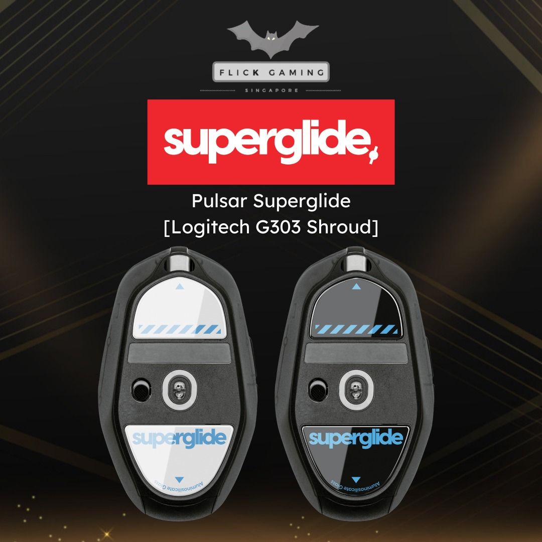 Pulsar Superglide for Logitech G303 Shroud Edition [White/Black], Computers & Tech, Parts ...