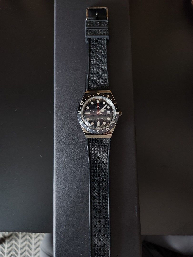 Q Timex GMT Reissue 38mm, Luxury, Watches on Carousell