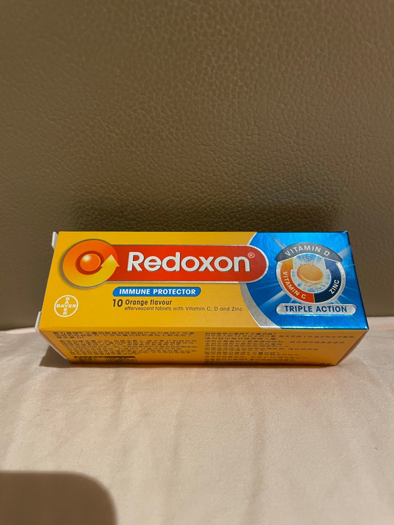 Redoxon Immune Protector Vitamin D Vitamin C Zinc. 10 orange flavour ...