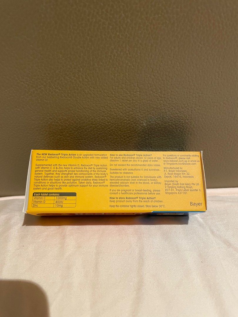 Redoxon Immune Protector Vitamin D Vitamin C Zinc. 10 orange flavour ...