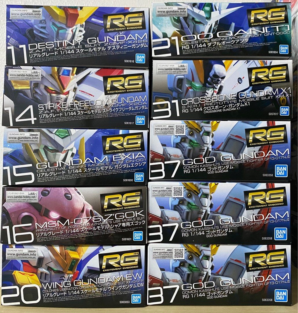 RG Gundam Gunpla Model Kit, Hobbies & Toys, Toys & Games on Carousell