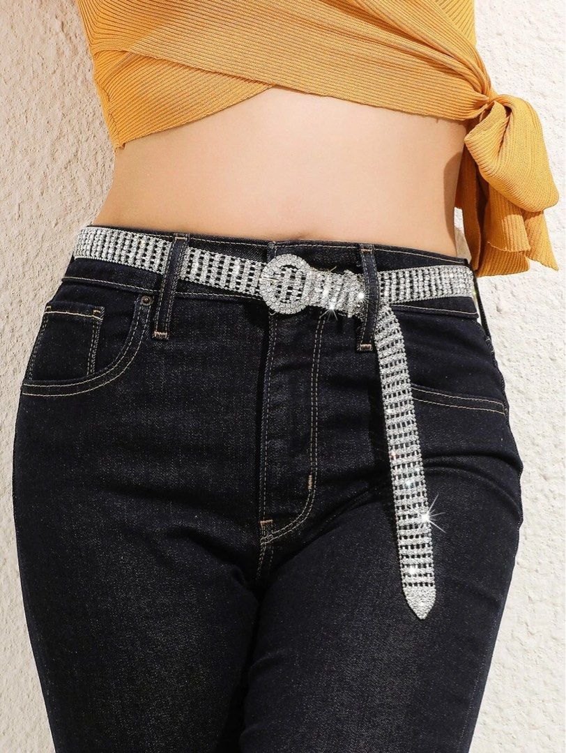 Rhinestone belt, Women's Fashion, Watches & Accessories, Belts on Carousell