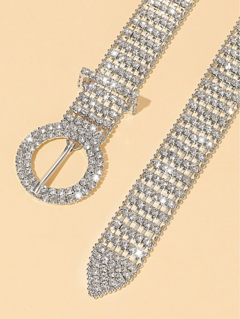 Rhinestone belt, Women's Fashion, Watches & Accessories, Belts on Carousell