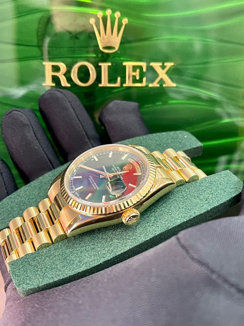 Rolex Day-Date 118238 Green Jade, Luxury, Watches on Carousell